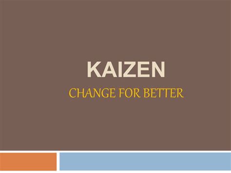 Kaizen Pptx Career Advice Careers