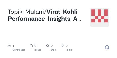 Github Topik Mulanivirat Kohli Performance Insights A Comprehensive