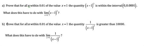 solved a prove that for all x within 0 01 of the value x 1