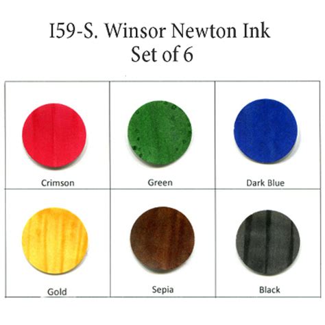 Winsor And Newton Calligraphy Ink Set Of 6 John Neal Books