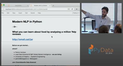 modern nlp in python at pydata dc data theoretic