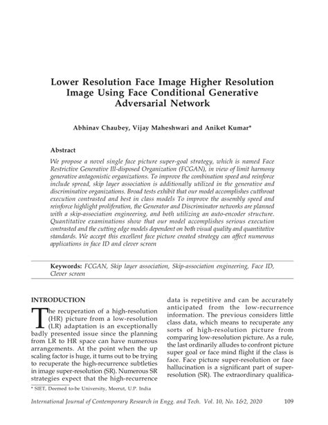 PDF Lower Resolution Face Image Higher Resolution Image