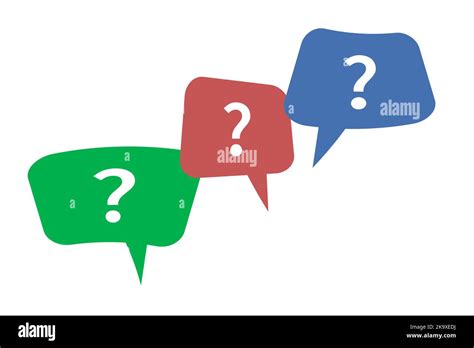 Speech Bubbles Message Boxes With Question Marks Icon Stock Vector Image And Art Alamy