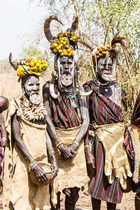 A Group Of Women From The Mursi Tribe The Omo Valley Ethiopia Pose For