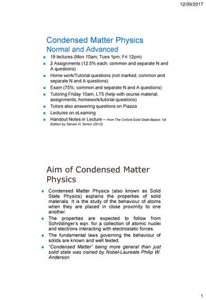 Quantum Physics Lecture Notes PHYS First Semester Quantum