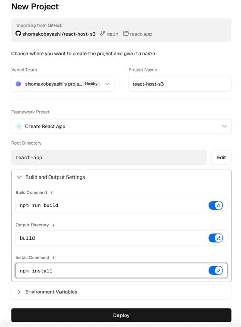 Vercelにreactアプリケーションをデプロイしてみた Developersio Vercelにreactアプリケーションをデプロイしてみた Developersio