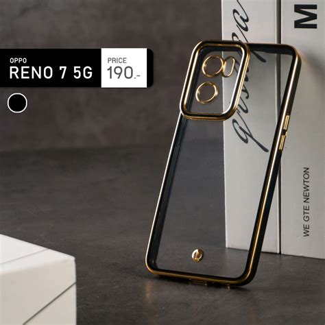 เคส Oppo Reno 7 เคสนิ่มฝาหลังใส ขอบสีดำขลิบทอง Inspired By