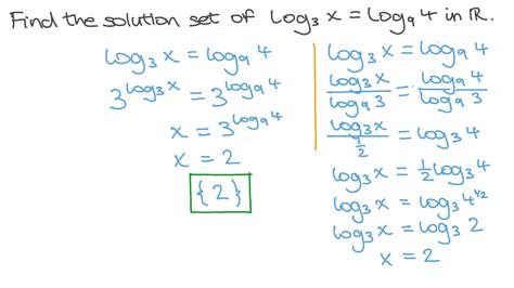 Solving Logarithmic Equations With Different Bases
