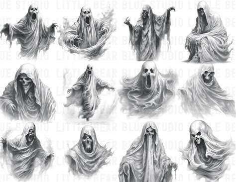 100 Procreate Ghost Stamps Ghost Halloween Procreate Stamp Etsy