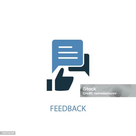 피드백 개념 2 컬러 아이콘 간단한 파란색 요소 그림입니다 피드백 개념 기호 디자인 웹 및 모바일 Uiux에 사용할 수 있습니다 검은색에 대한 스톡 벡터 아트 및 기타