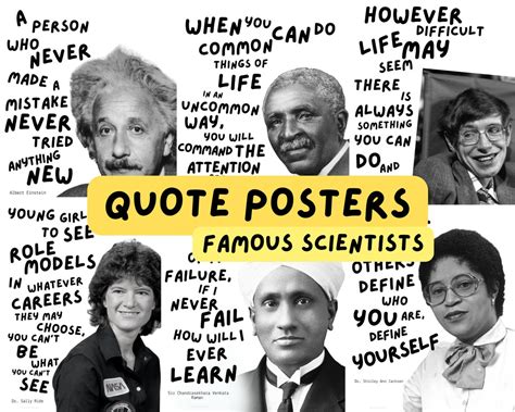 Famous Scientist Quote Poster Pack 6 Etsy
