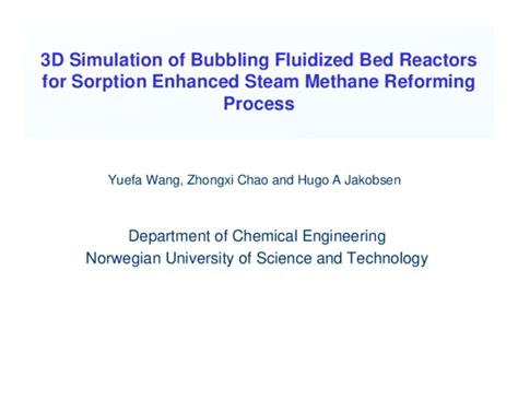 pdf 3d simulation of bubbling fluidized bed reactors for sorption