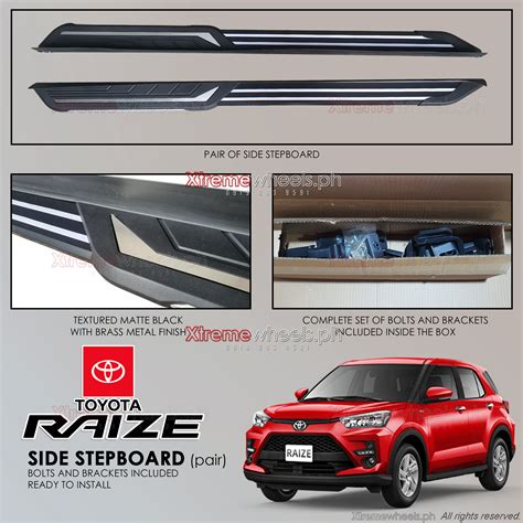 Toyota Raize E G Turbo 2022 2025 1 Set Heavy Duty Door Steel Step Board Stepboard Raize