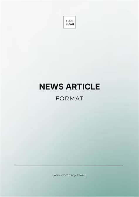 Free News Templates To Customize Online