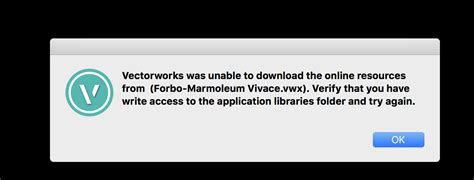Downloading Resources Error Message With Sp 3 Known Issues Vectorworks Community Board