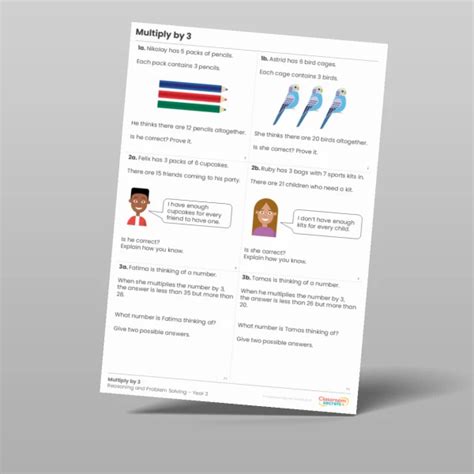 Year 3 Multiply By 3 Reasoning And Problem Solving Resource Classroom
