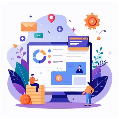 Two People Discussing Data On A Computer Screen Premium Ai Generated