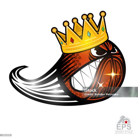 황금 왕관농구 공 화가 문자입니다 흰색으로 분리된 모든 팀 또는 대회를 위한 스포츠 라벨 강철에 대한 스톡 벡터 아트 및 기타