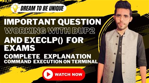 Working With Dup2 And Execlp Command Line Execution Pstree Important Question For Exam