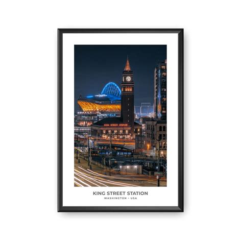 King Street Station Seattle Photography Art Print Digital Download Etsy