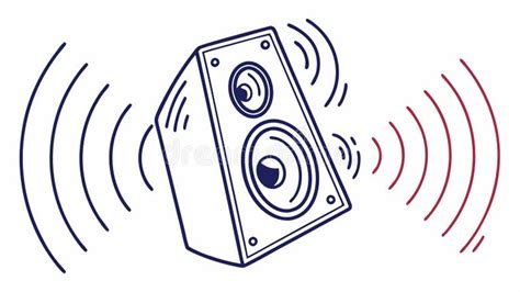 Speaker Sound Waves Audio Design For Music And Sound Themes Vector Design Generative Ai Stock