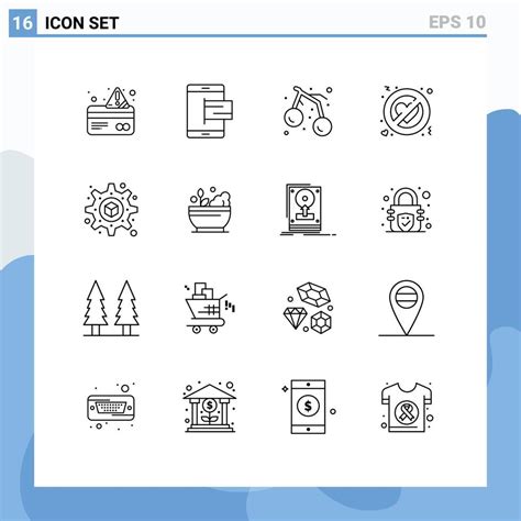 16 Universal Outlines Set For Web And Mobile Applications Printing Romance Pay No Love Cherry