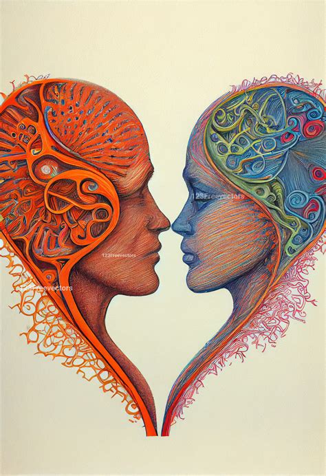 Loving Couple Abstract Painting