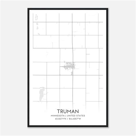 Truman Minnesota Map Poster Modern Home Decor Wall Art Print Custom