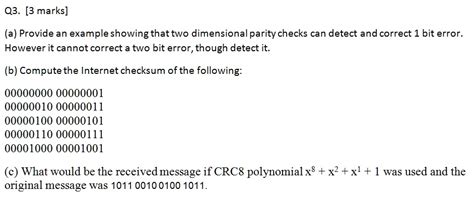 solved q3 [3 marks] a provide an example showing that two