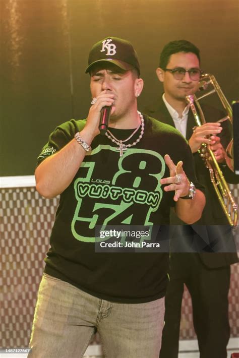 Eslabon Armado Band Member Pedro Tovar Performs At Despierta News
