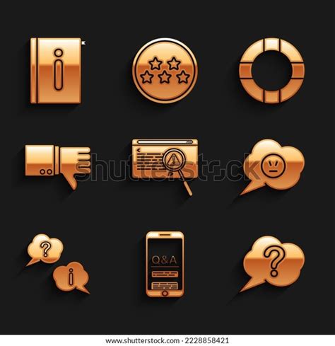 Set System Bug Concept Mobile Question Stock Vector Royalty Free