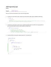 Lab IT Docx Programming Logic Lab Name Kellie Salerno Paste Your Code And