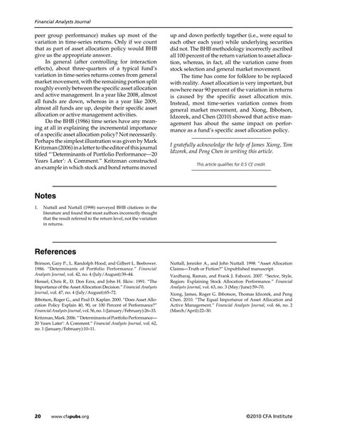 The Importance Of Asset Allocation Pdf Stocks And Bonds Personal