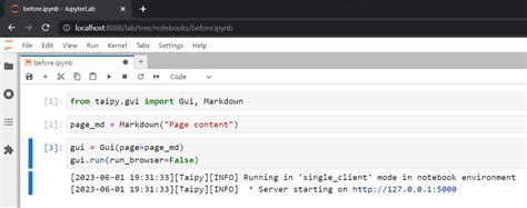 Jupyter Notebooks And Taipy Taipy
