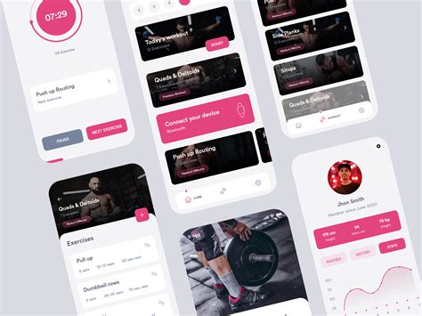 Fitness Workout App Ui Kit By Sabbir On Dribbble