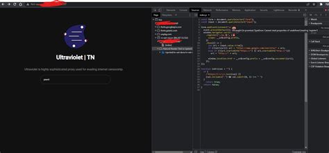 Javascript Error · Issue 7 · Titaniumnetwork Devultraviolet App · Github