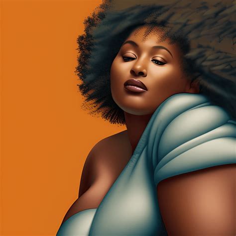 Beautiful Curvy Black Woman Graphic · Creative Fabrica