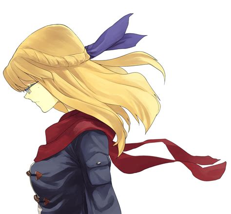Safebooru Blonde Hair Closed Eyes Glasses Hama2224 Original Scarf