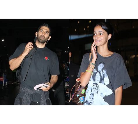 rumored lovebirds aditya kapur ananya panday blush as they return from