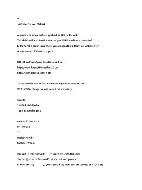 wifi web server led blink pdf hypertext transfer protocol wi fi