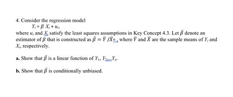 Solved Consider the regression model Yi βXi ui where ui Chegg
