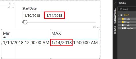 solved between slicer issue while capturing min and max v