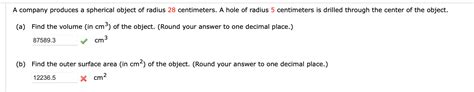 Solved A Company Produces A Spherical Object Of Radius Chegg