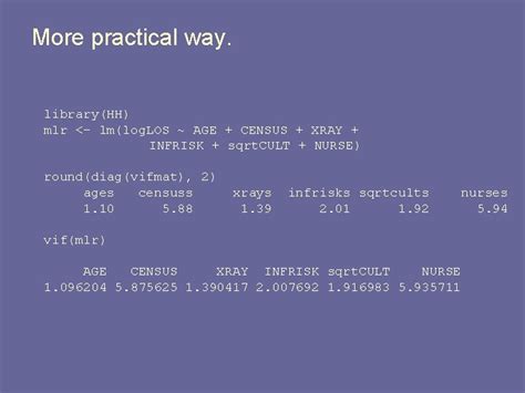 Lecture 13 Diagnostics In MLR Variance Inflation Factors