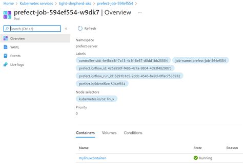 Azure Prefect Deployment Of Flow Runs As Kubernetes Jobs