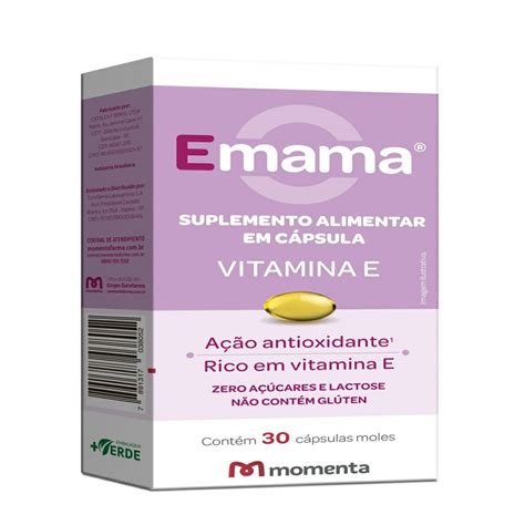 Suplemento Alimentar Momenta Emama Vitamina E 30 Cápsulas