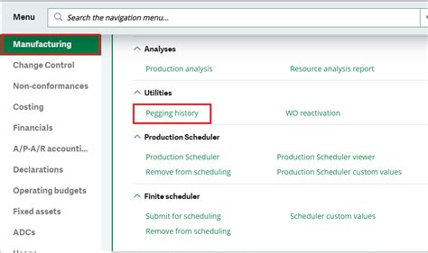 pegging history in sage x3 sage x3 tips tricks and components