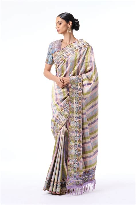 Buy Multicolour Banarasi Silk Saree Online Aisha Rao