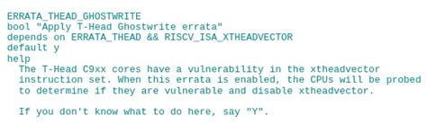 Linux 614 Risc V Kernel Adds Support For T Head Vector Extensions Ghostwrite Phoronix