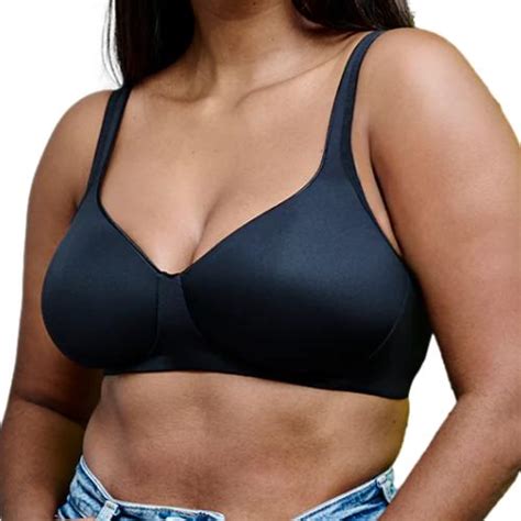 Jockey Forever Fit Full Coverage Molded Cup Bra Black Awerbuchs